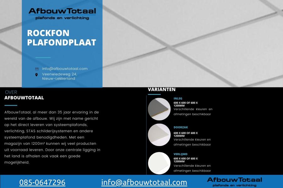 Rockfon Space 600x600mm inleg Plafondplaten ~ Afbouw Totaal
