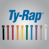 Thomas & Betts Ty-Fast plastic cable ties with stainless steel clip ...